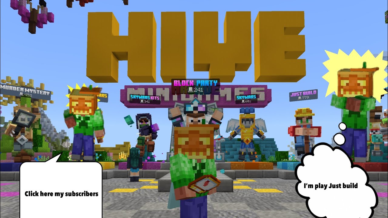 MINECRAFT ||| I AM PLAYING HIVES SURVER GAME JUST BUIL IN POCKET ...