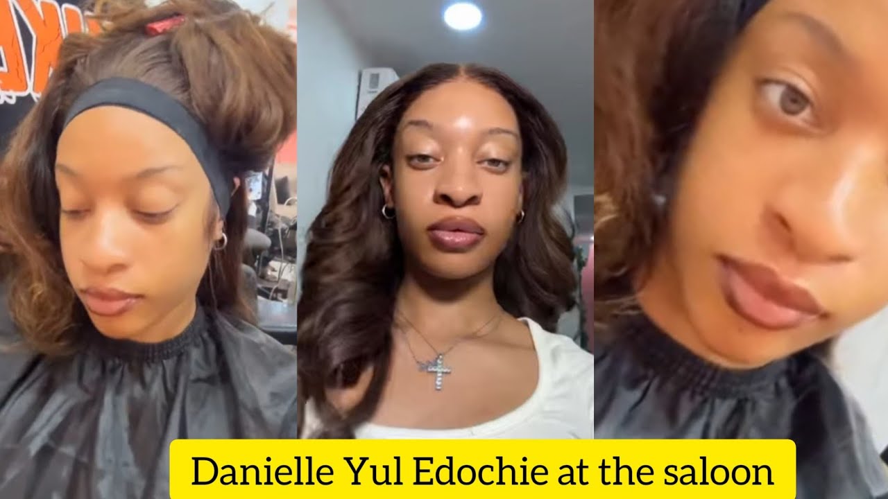 Danielle Yul Edochie at the saloon in preparation for the Social Media ...