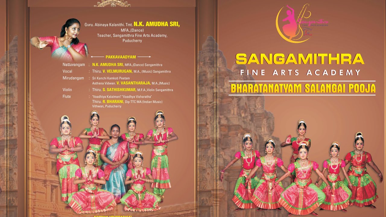 BHARATANATYAM SALANGAI POOJA by SANGAMITHRA FINE ARTS ACADEMY on 2-11 ...