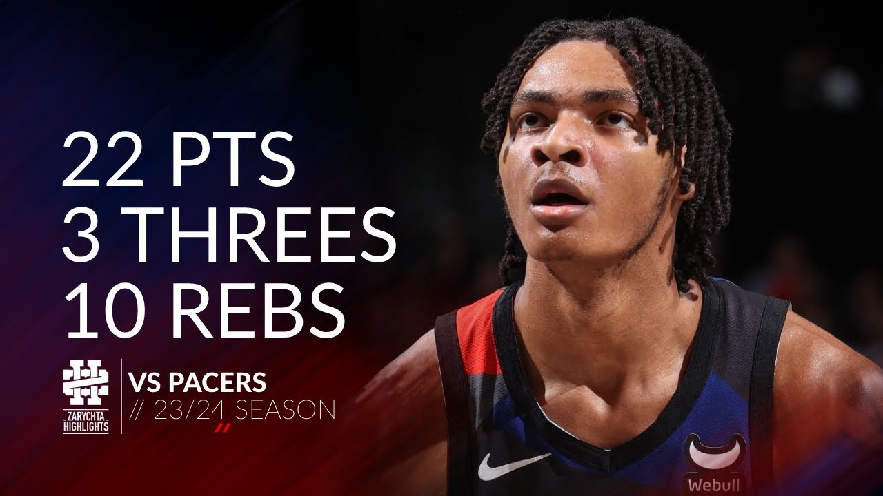 Noah Clowney 22 pts 3 threes 10 rebs vs Pacers 23/24 season - YouTube