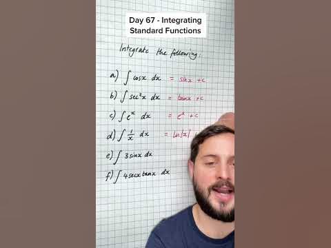 Day 67: Integrating Standard Functions • 100 Days of A-Level Maths 🧮 ...