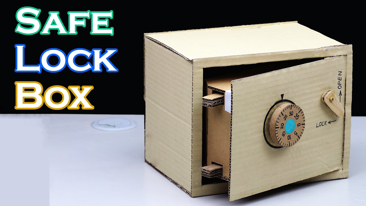 Build a Safe with Combination Lock from Cardboard DIY Safe - YouTube