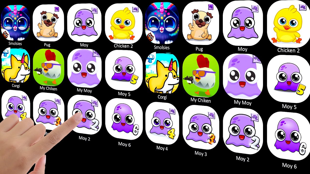 Smolsies, Pug, Moy, Chicken 2, Corgi, My Chiken, My Moy, Moy 5, Moy 4 ...