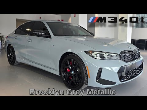 NEW ARRIVAL! 2025 BMW M340i Brooklyn Grey Metallic on Tacora Red #bmw # ...
