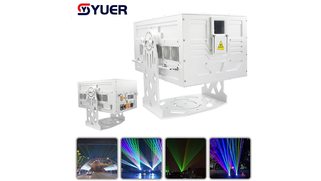 YUER™️ 20W Waterproof IP65 Outdoor Laser Light Projector with Flight ...