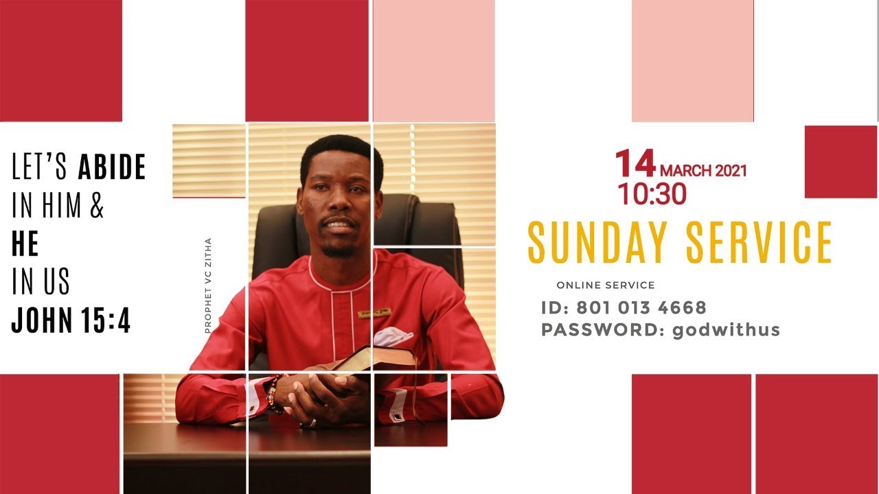 LIVE SUNDAY SERVICE WITH PROPHET VC ZITHA 14 MARCH 2021 - YouTube