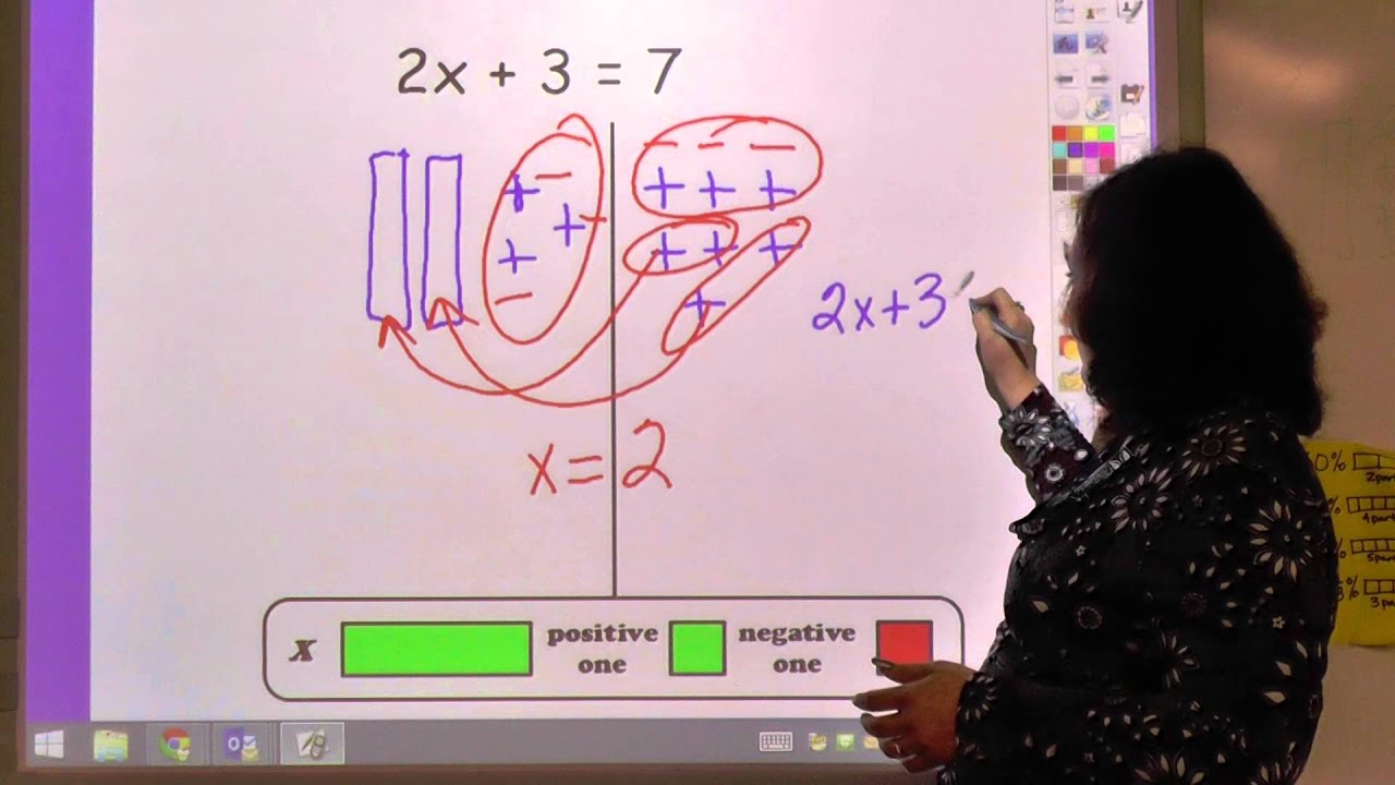 Two Step Equations with Models 1 - YouTube