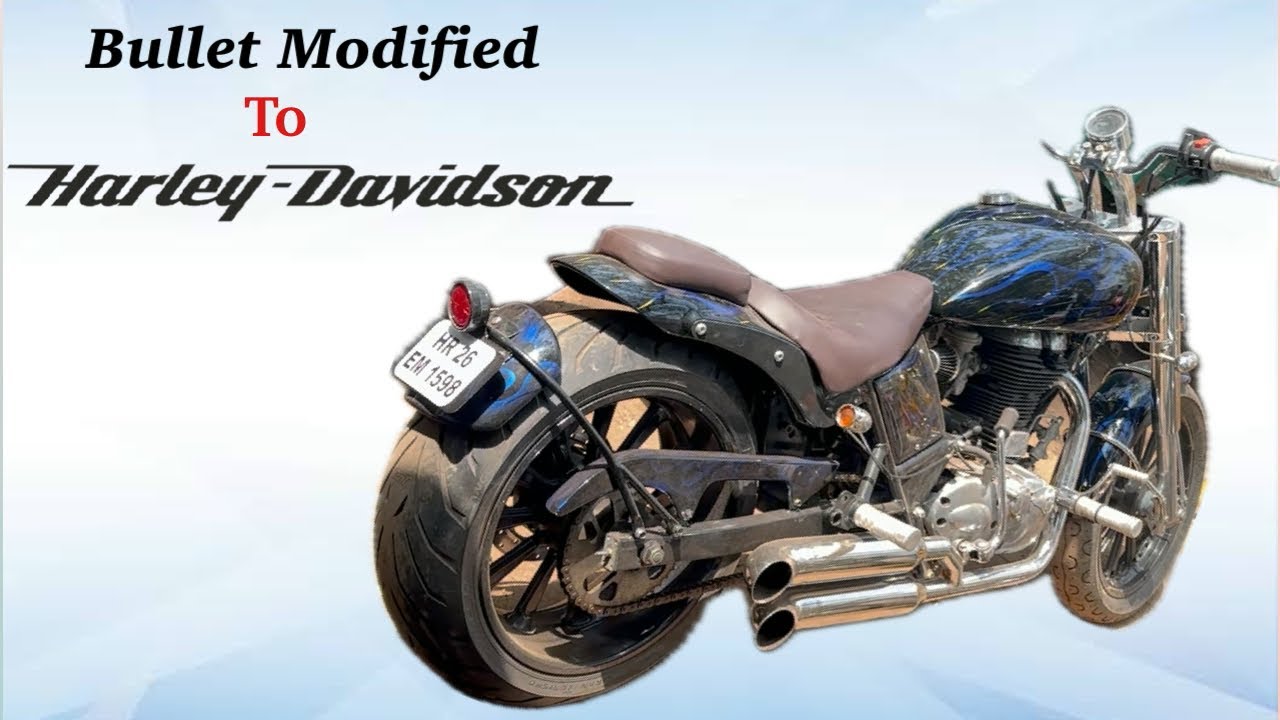 Bullet modified like chopper Harley style 😱 | Amazing custom - YouTube