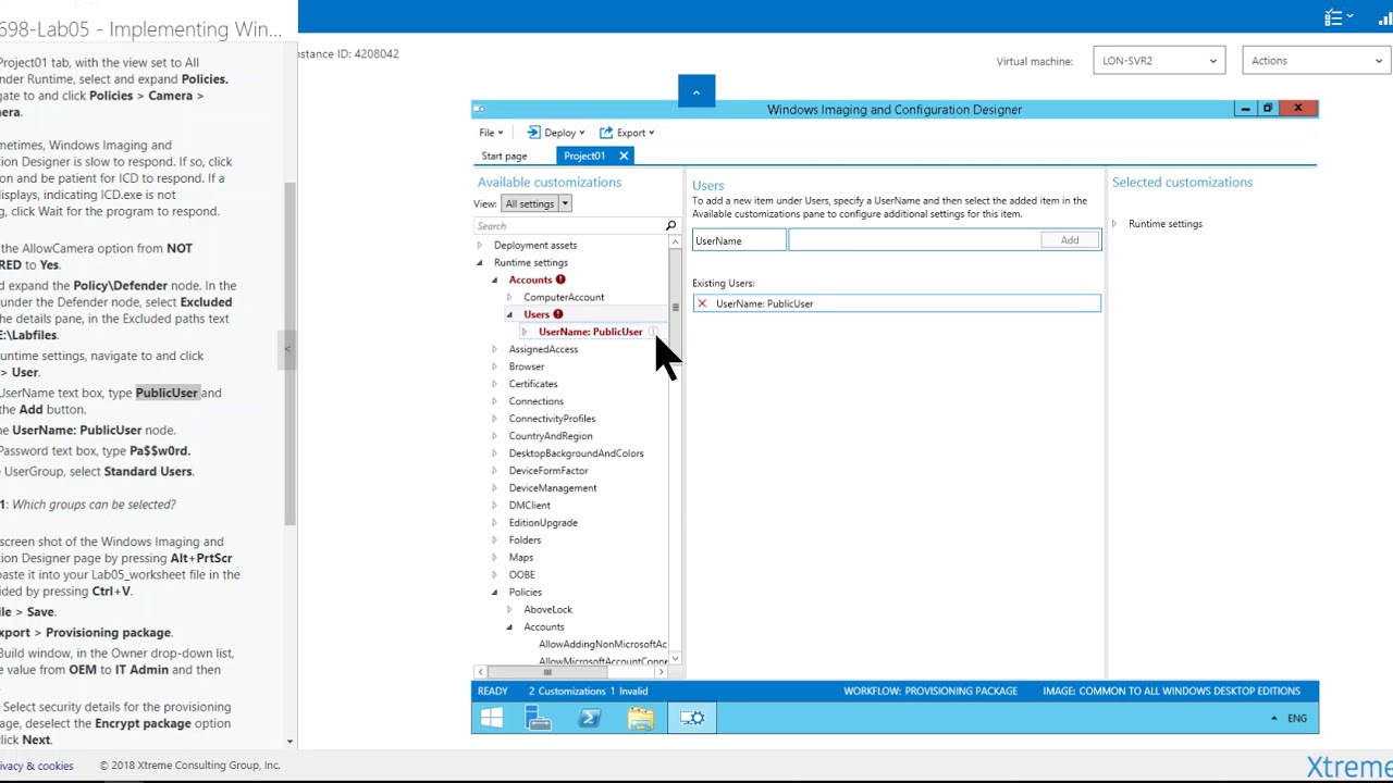 Exercise 5 2 Creating a Provisioning Package with the Windows Imaging ...