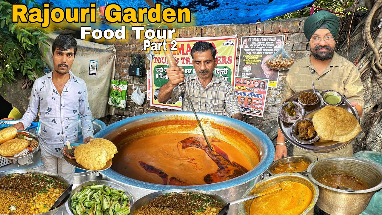 Top 5 Famous street food in Rajouri garden | Chole bathure , rajma ...