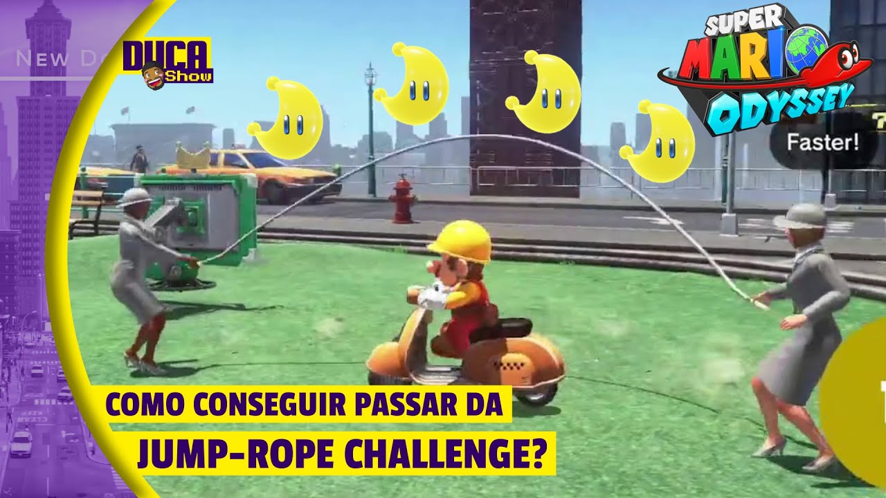 Eu fiz o Jump Rope Challange em Super Mario Odyssey! Só que você tem ...
