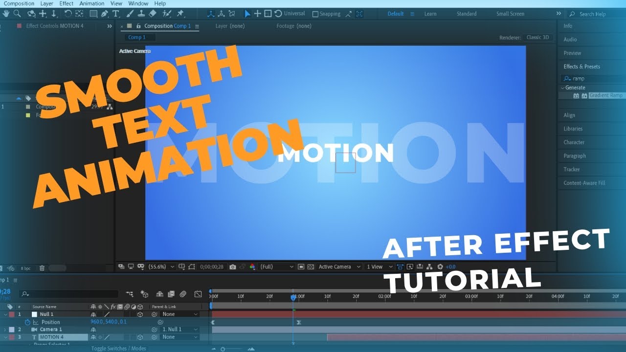After effect tutorial।। Smooth text animation।।motion graphic - YouTube