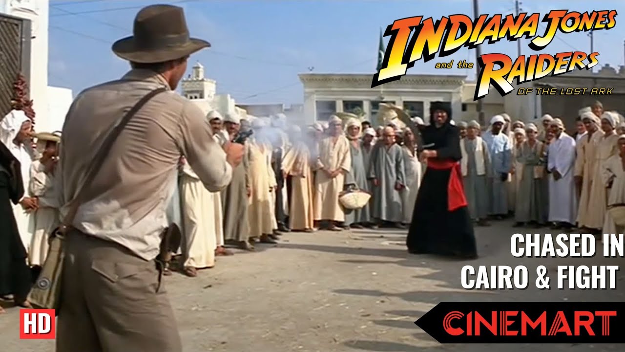 RAIDERS OF THE LOST ARK (1981): INDIANA JONES | Chase in Cairo | Thug ...