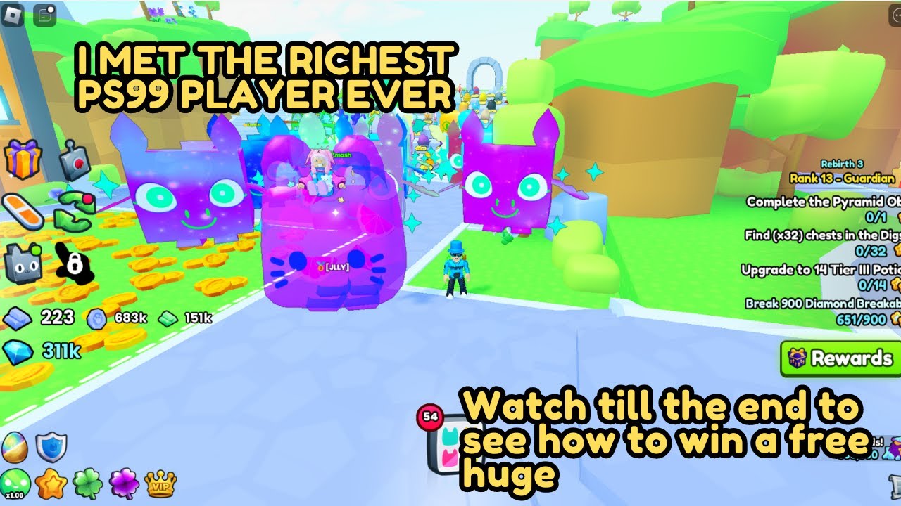 I MET THE RICHEST PLAYER IN PS99 @sizzlesjellyqueen - YouTube