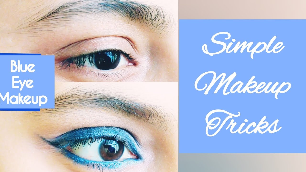 Blue Eye Makeup Tutorial | Simple Eye Makeup for Beginners | Eye Makeup ...