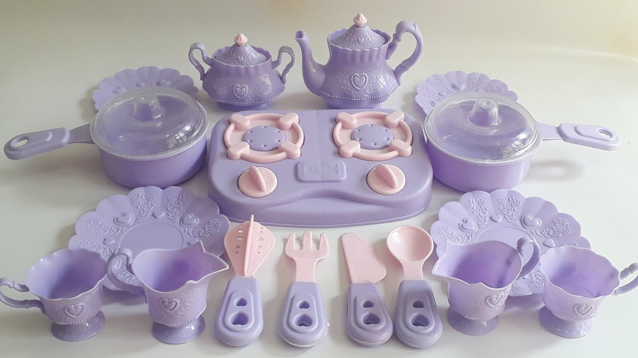 3 Minutes Satisfying With Pink And Purple Beautiful Kitchen Set ...
