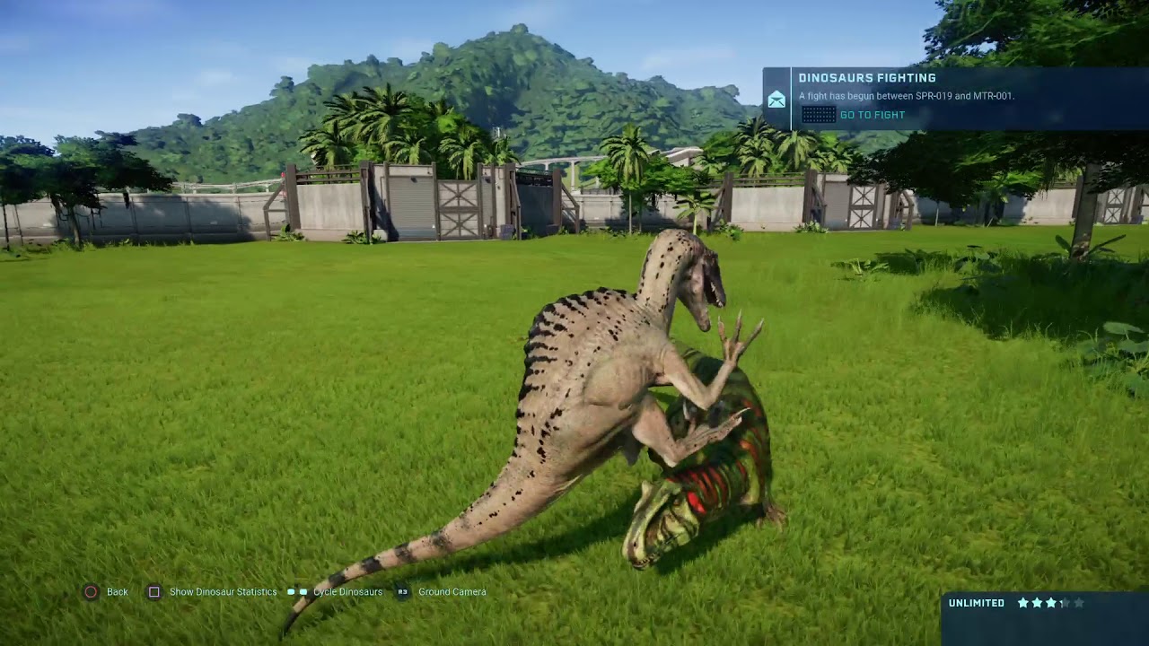Jurassic World Evolution: Metriacanthosaurus vs Spinoraptor (Base ...