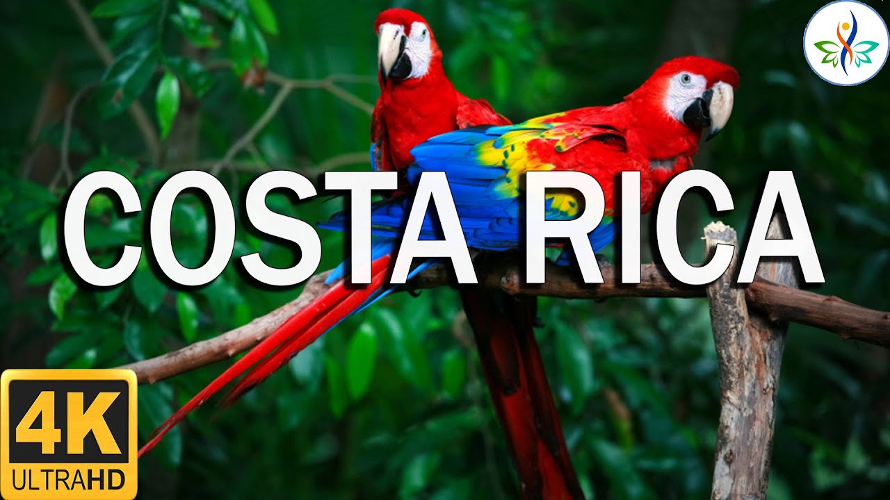 FLYING OVER COSTA RICA(4K UHD) - Relaxing Music Along With Beautiful ...