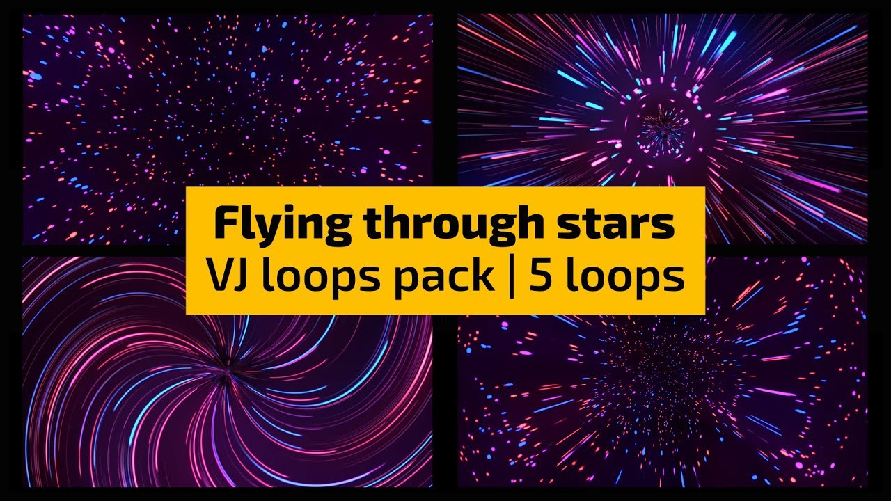 VJ Loops - Flying through stars - YouTube