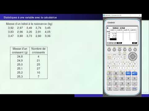 Statistiques à une variable avec une calculatrice Casio - YouTube
