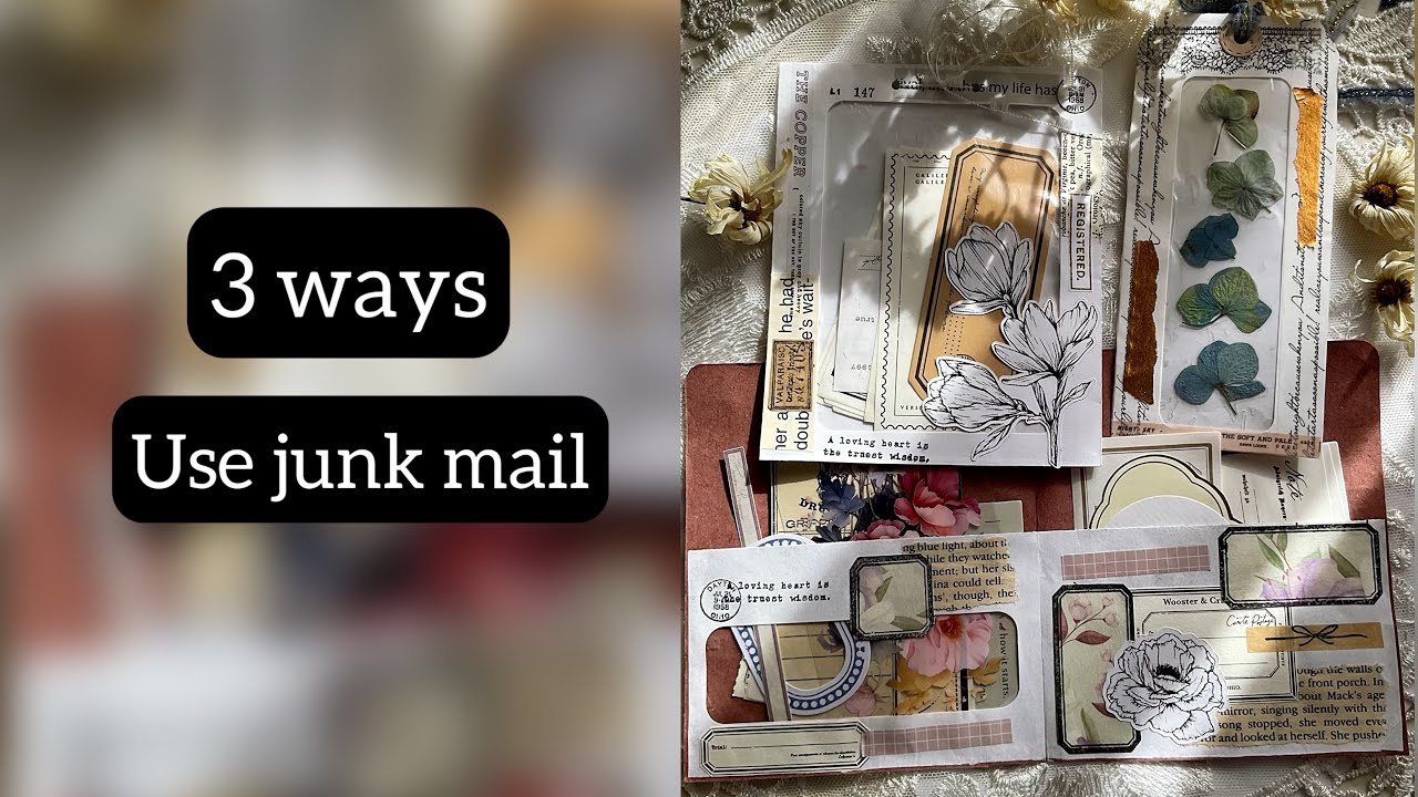 DIY three ways to use your junk mail envelopes - YouTube