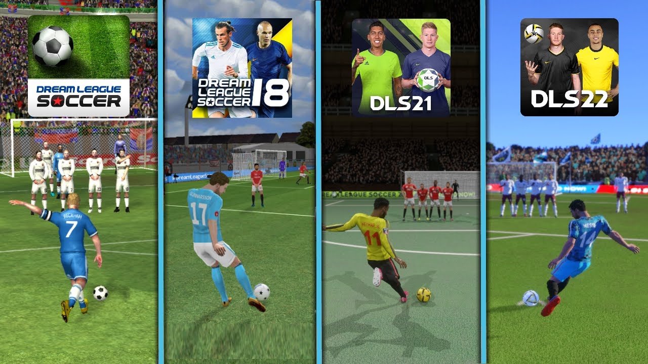 DLS Classic To DLS 22 | Free Kick Evolution | Dream League Soccer 2022 ...