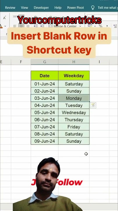 How To Insert Blank Row Viral Exceltech Excelshortcuts Dj Excel Exceltips Exceltricks