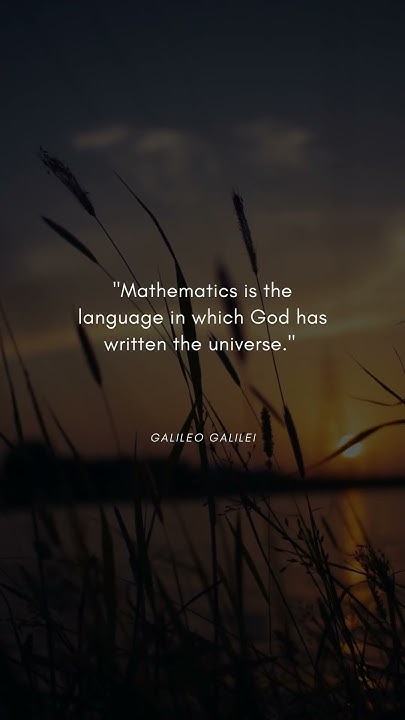 "Mathematics: The Language of the Universe" - YouTube