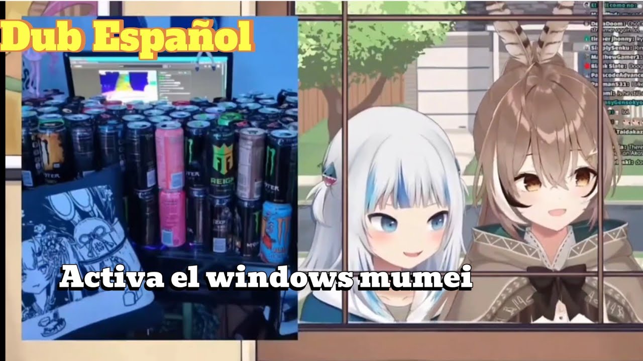 ¡Mumei sin Windows activado! Gura no se guarda nada [Dub Español] [Sub ...