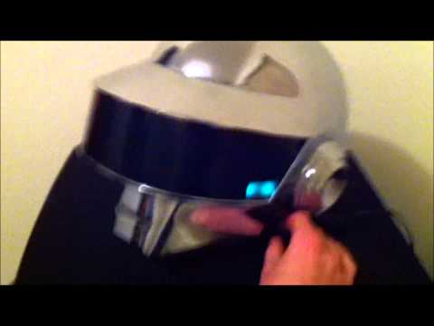 Daft punk thomas chrome helmet with full led matrix