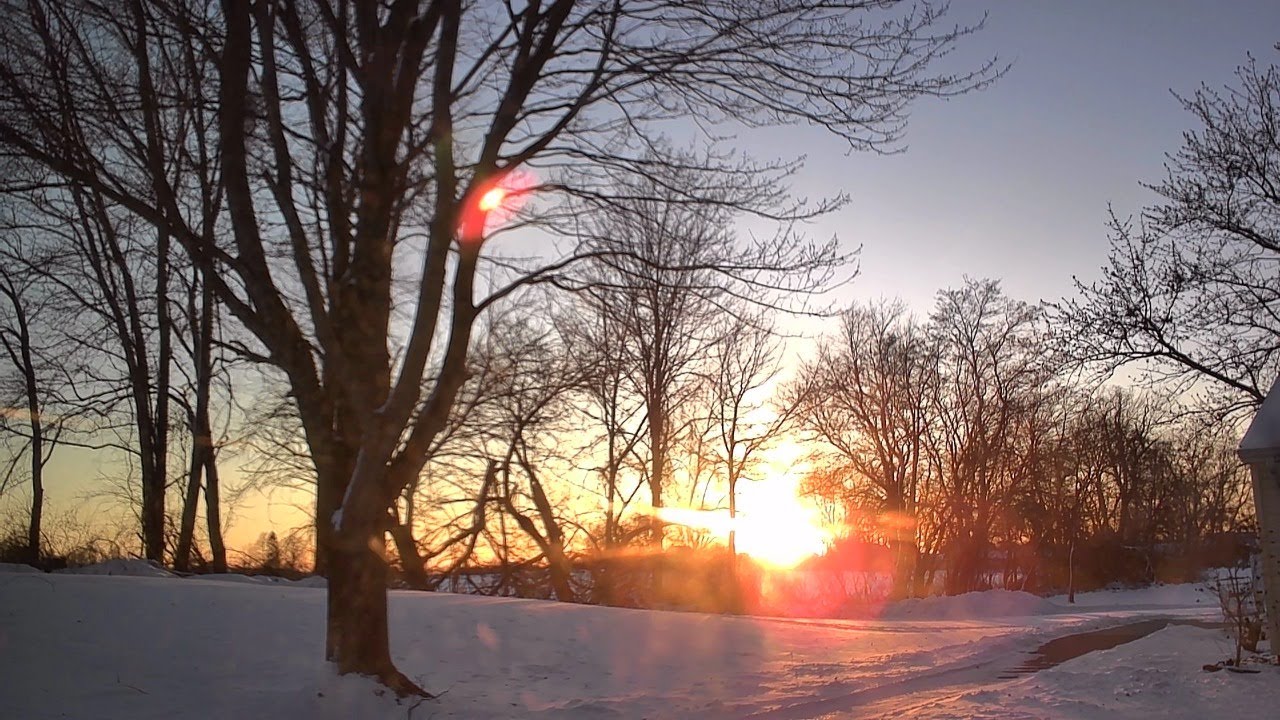 ok sunset on a very cold night - YouTube
