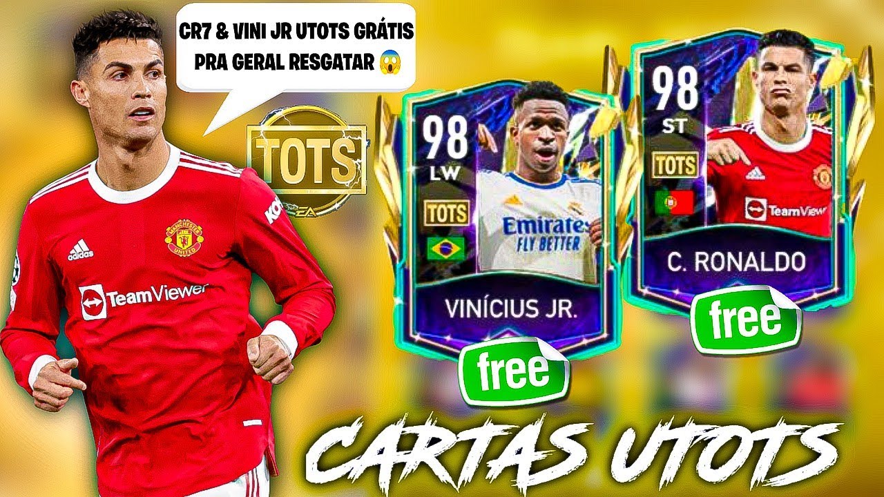 CR7 & VINI JR UTOTS GRÁTIS E FÁCIL PRA TODO MUNDO?😱 CARTAS TOTS ...