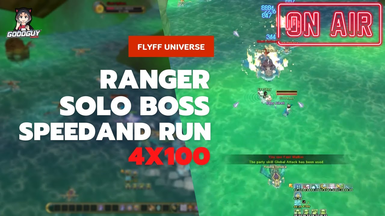 Flyff Universe RANGER Solo BOSS Speed And Run 4x100 - YouTube