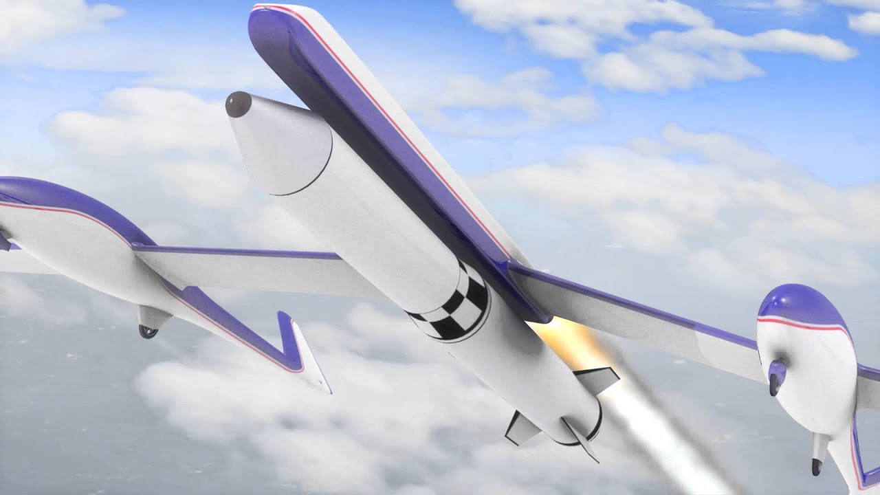 Towed Twin-Fuselage Glider Launch System (CGI Animation) - YouTube