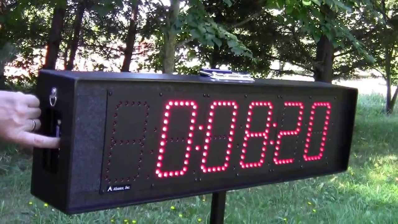 Alzatex Double Sided Race Clock - YouTube