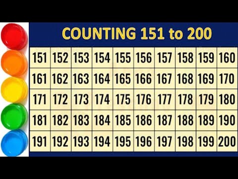 Learn Number Counting 151-200 | counting numbers for children ...