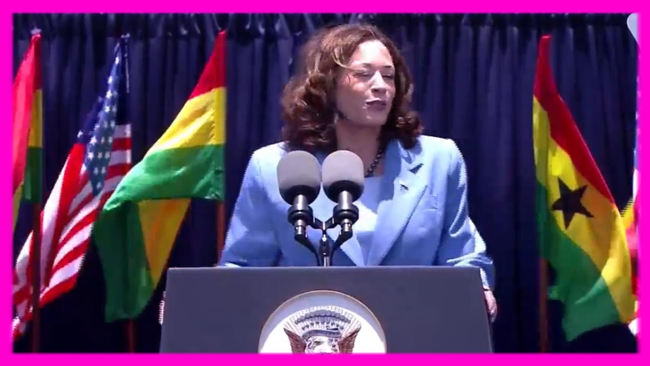 US Vice President Kamala Harris addresses Ghanaian at the black Star ...