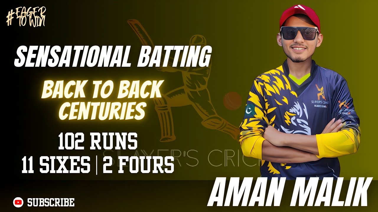 Sensational batting by Aman Malik | Back to Back Centuries - YouTube
