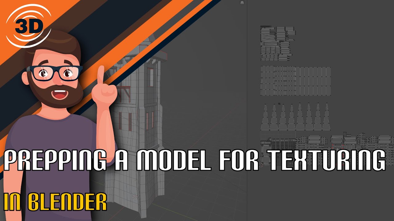 Preparing a 3D Model for Texturing Using Blender - YouTube