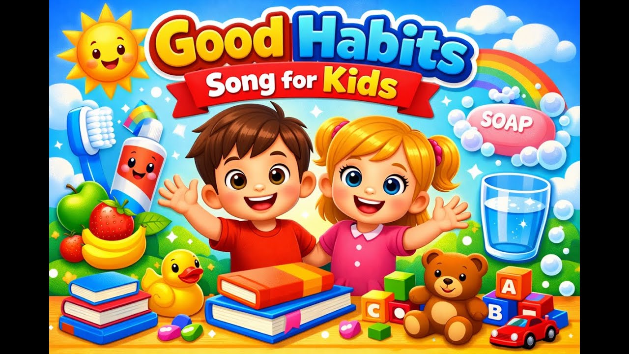 Good Habits Song for Kids | Healthy Habits Nursery Rhyme | Kids ...
