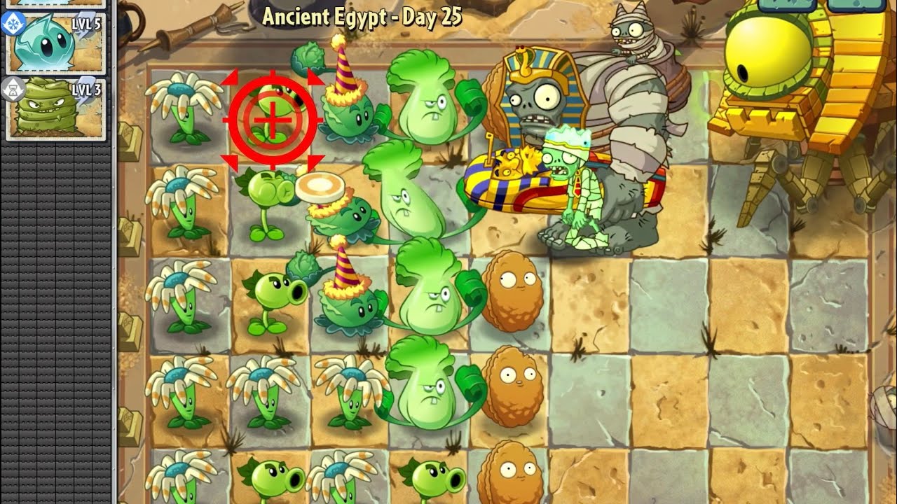 Plants vs Zombies 2 | Ancient Egypt Level 25 | Boss Fight - YouTube