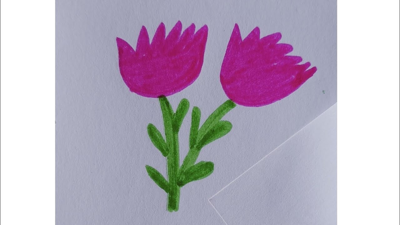 Beautiful flower drowning step by step।। flower 🌺 drowning ।।‌ Art ...