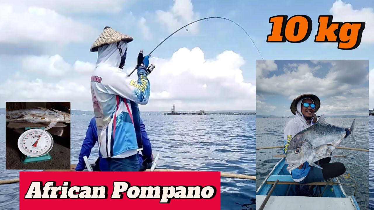 10kg African Pompano Hunting 6lb line Ang pag bawi sa diamond trev na ...