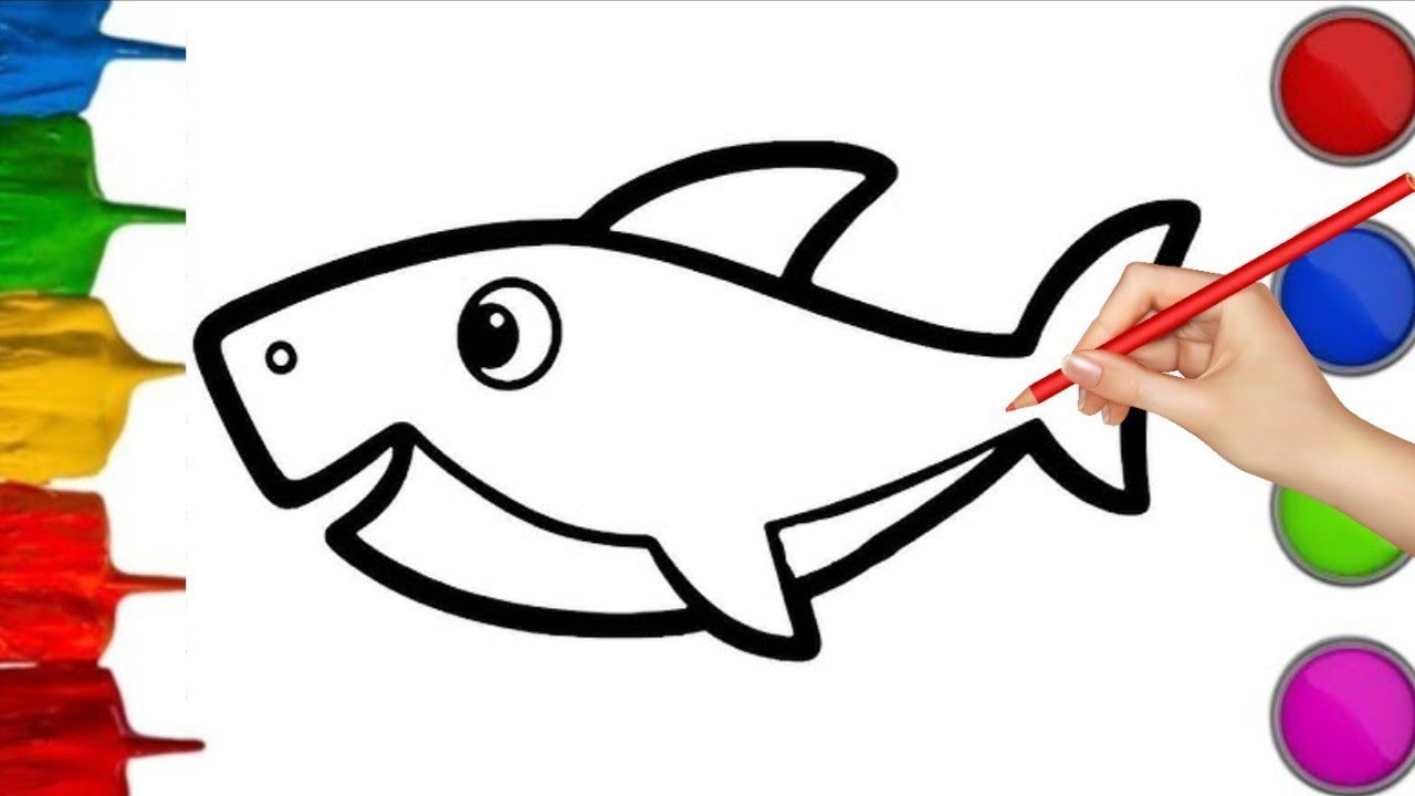 How to Draw a Shark | Easy Drawing Step By Step for kids - YouTube