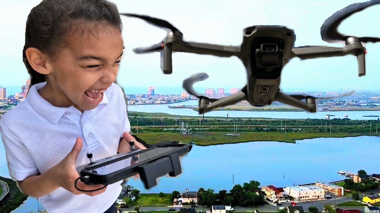 She is flying the Drone for the first time you won't believe what she ...