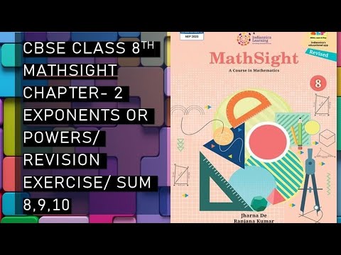 CBSE /Class 8th / Mathsight / Chapter 2 - Exponents or Powers ...
