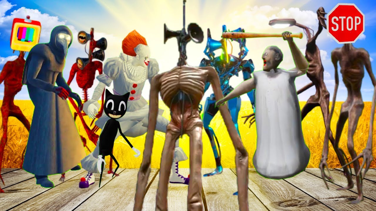 Siren Head Lamp Head TV Head Cartoon Cat Pennywise All SCP Trevor ...