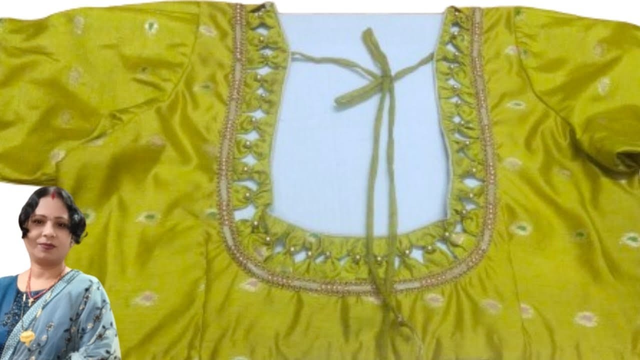 Back neck blouse design | Matka neck blouse design cutting and ...