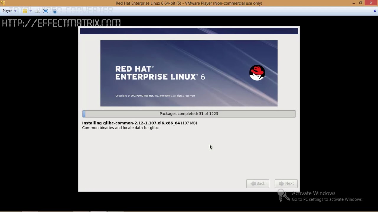 Red Hat LINUX Installation on Windows8 VMWare - YouTube