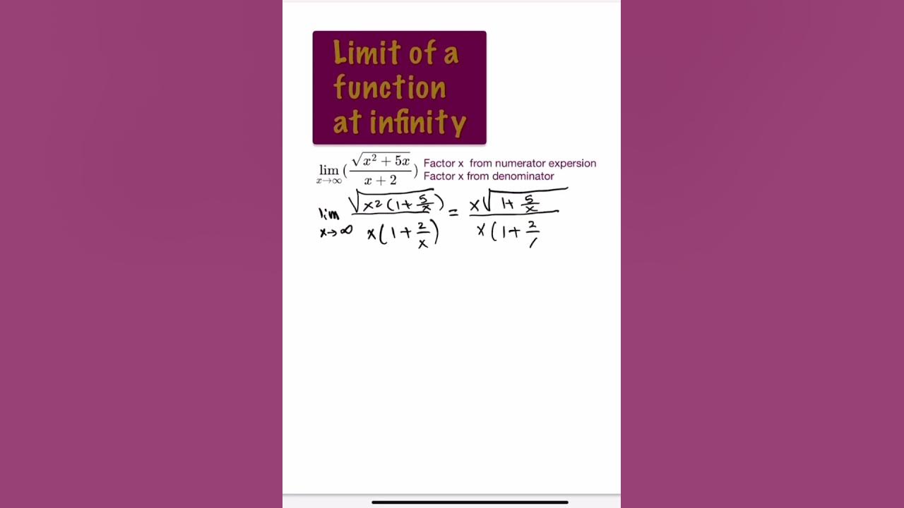Mastering Limit of a Function at infinity - Quick and Easy Explanation ...